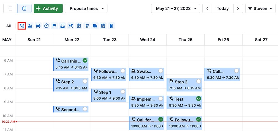 Calendar view - Knowledge Base | Pipedrive